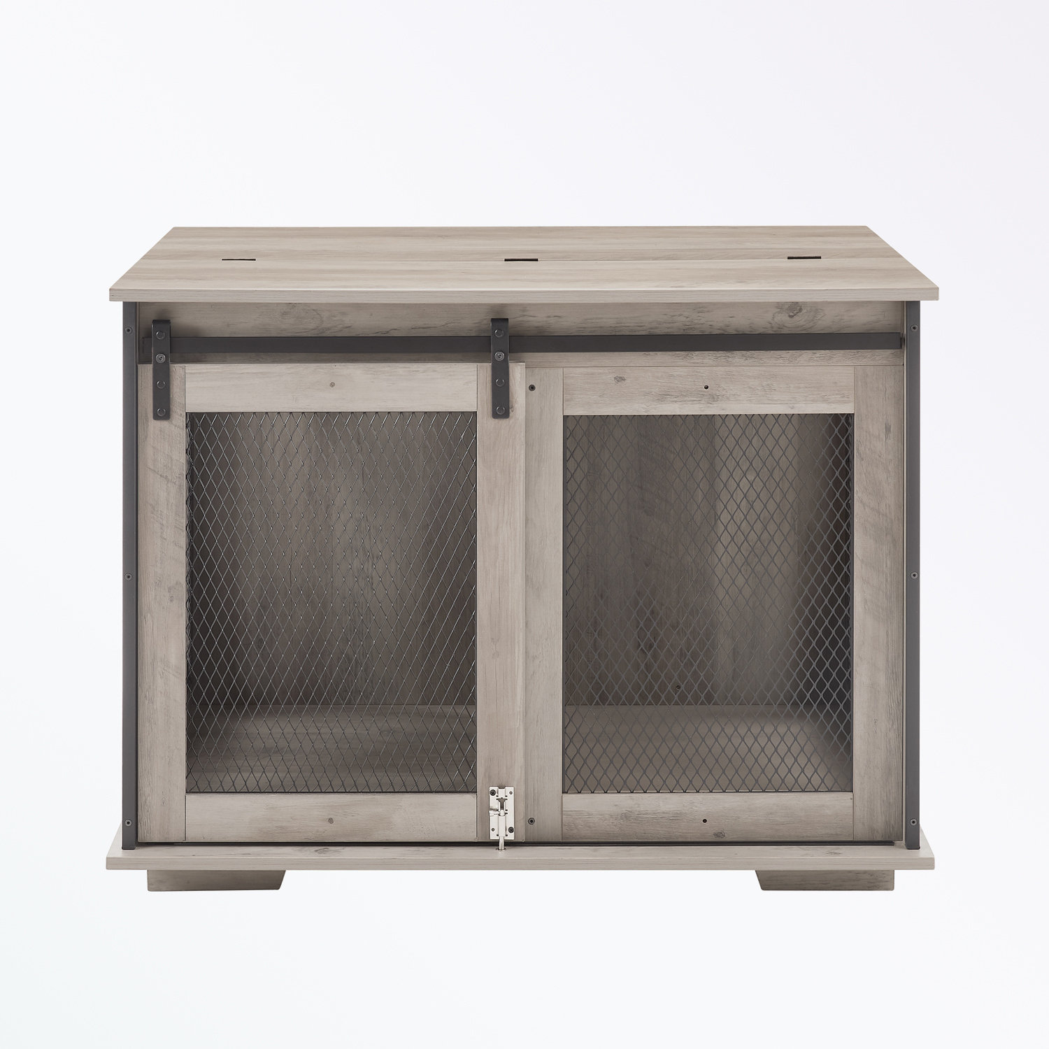 Ophelia & Co. Dog Cage with Sliding Barn Door and Detachable Divider ...