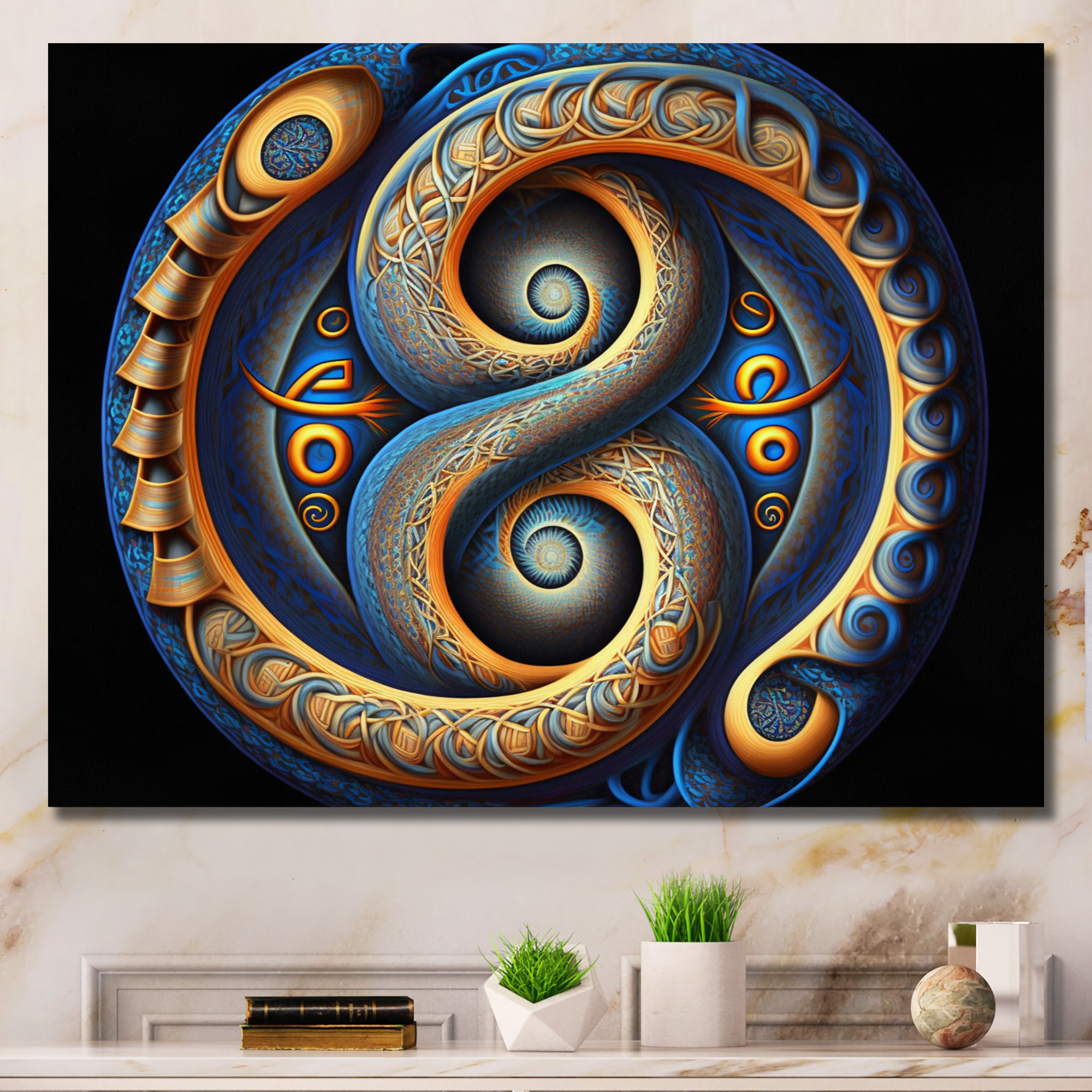 Ebern Designs Abstract Infinitiy Lemniscate In Retro Colors | Wayfair