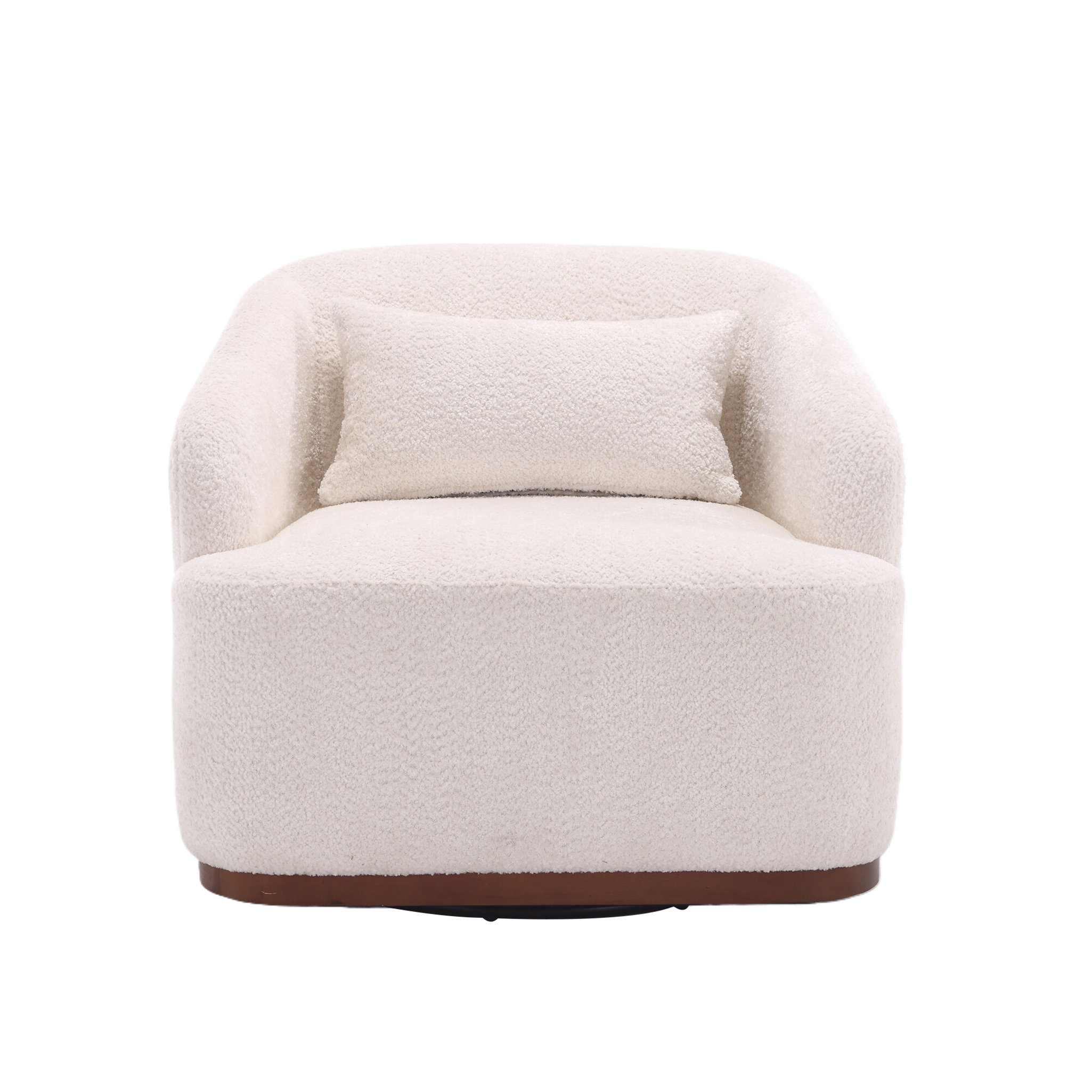 Lark Manor Swivel Barrel Chair, 360 Degree Swivel Barrel Club Chair ...
