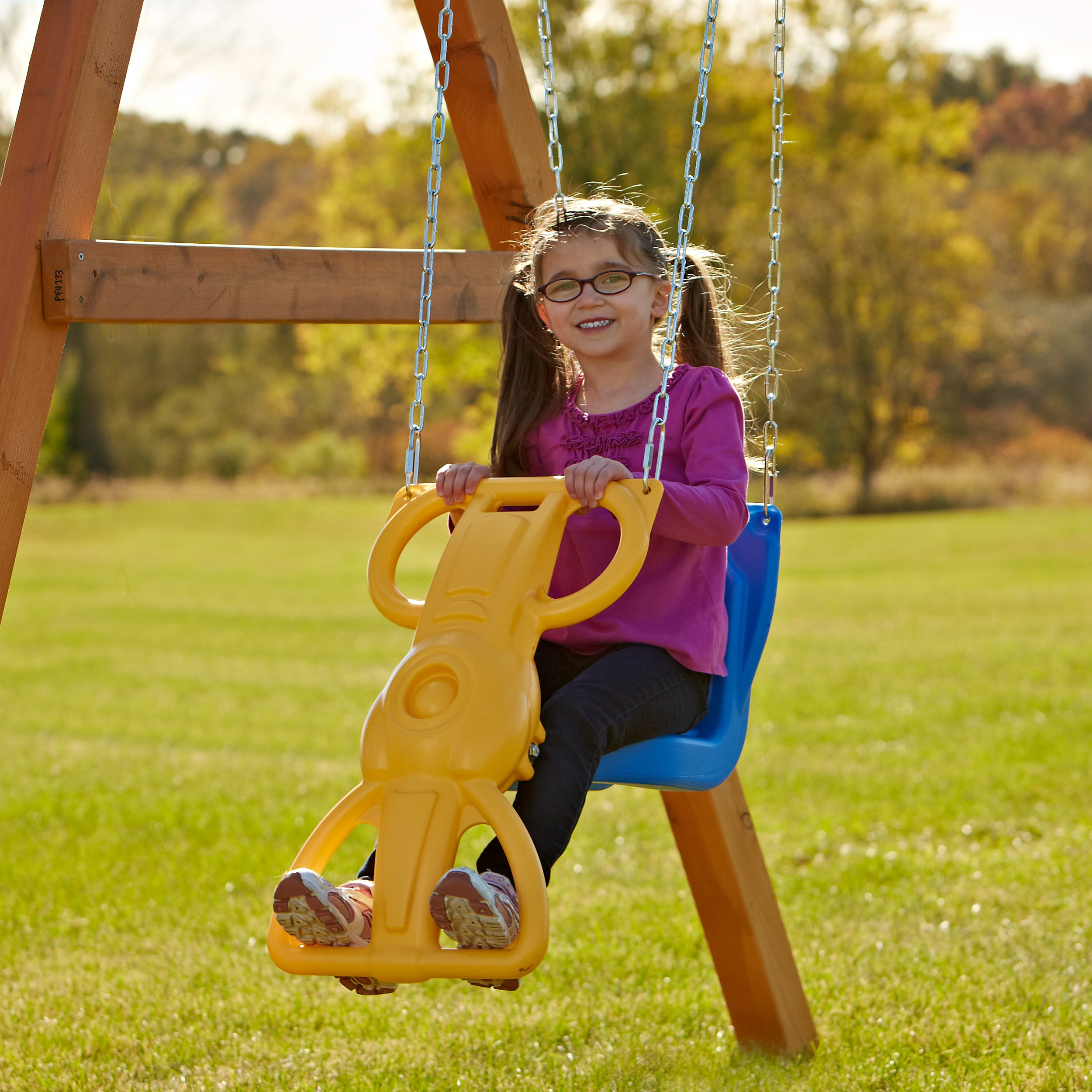 Swing-n-Slide Sibgle Child Glider Swing with Chains & Reviews | Wayfair