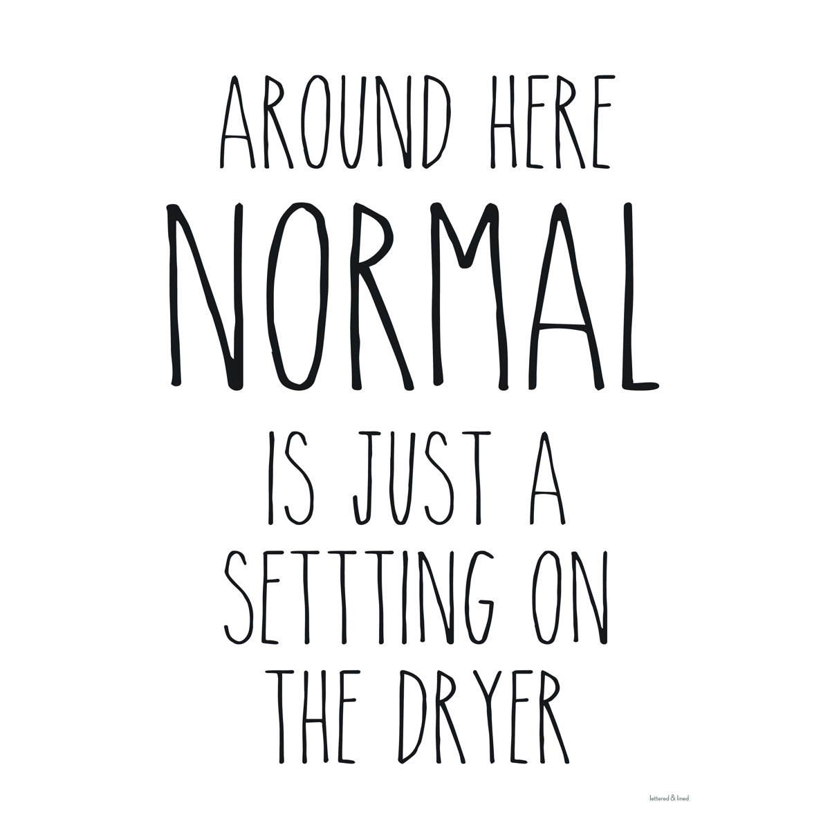 Trinx Normal Dryer Setting by Lettered & Lined - Wrapped Canvas Print ...