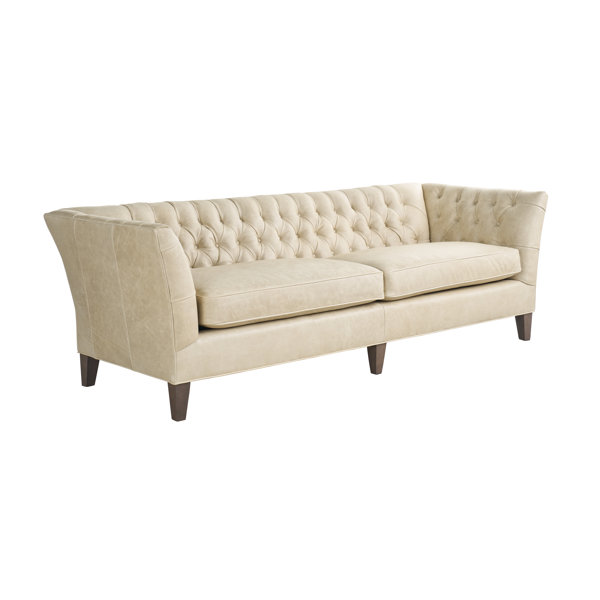 Birch Lane™ Carley The 98" Duncan Top Grain Leather Sofa with Down ...