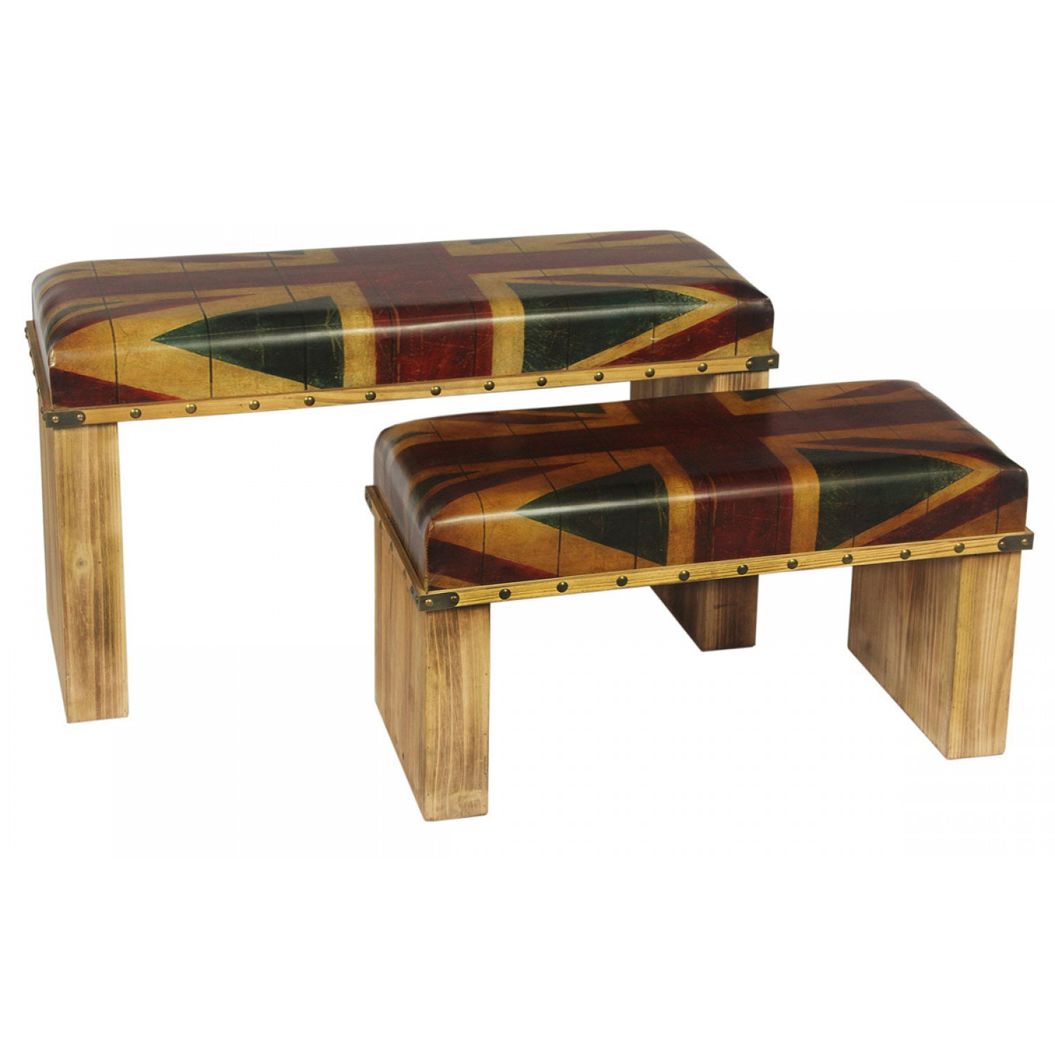 Williston Forge Whittlesey Union Jack 2 Piece Stool | Wayfair.co.uk