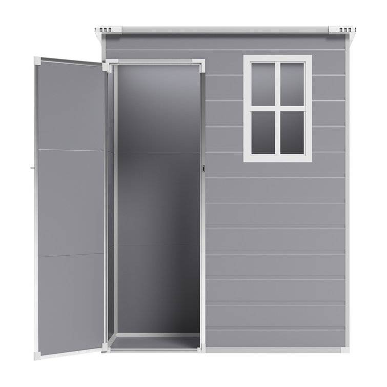 Dakota Fields Azarius 5 ft. W x 3 ft. D Plastic Pent Tool Shed ...