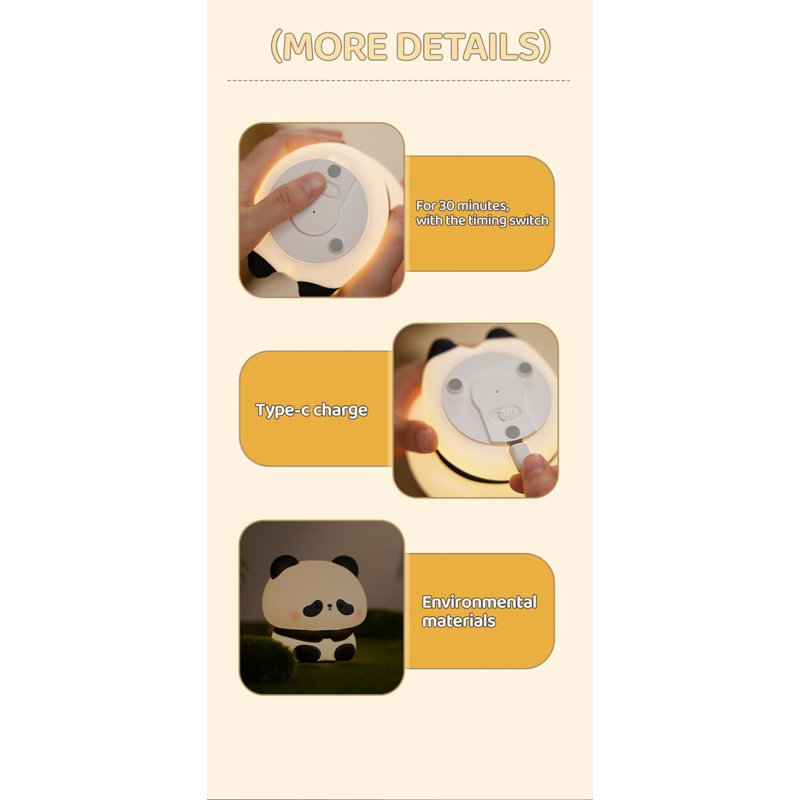 Rephen Cute Panda Night Light | Wayfair