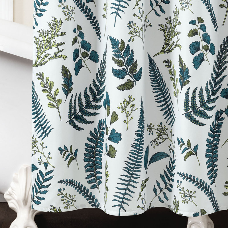 Lush Decor Devonia Floral Single Shower Curtain + Hooks | Wayfair