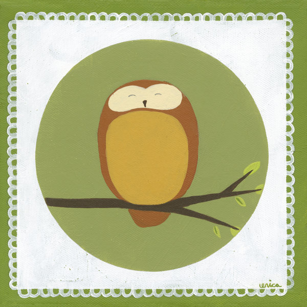 Harriet Bee Owl Cameo I by June Erica Vess - Wrapped Canvas Art Prints ...