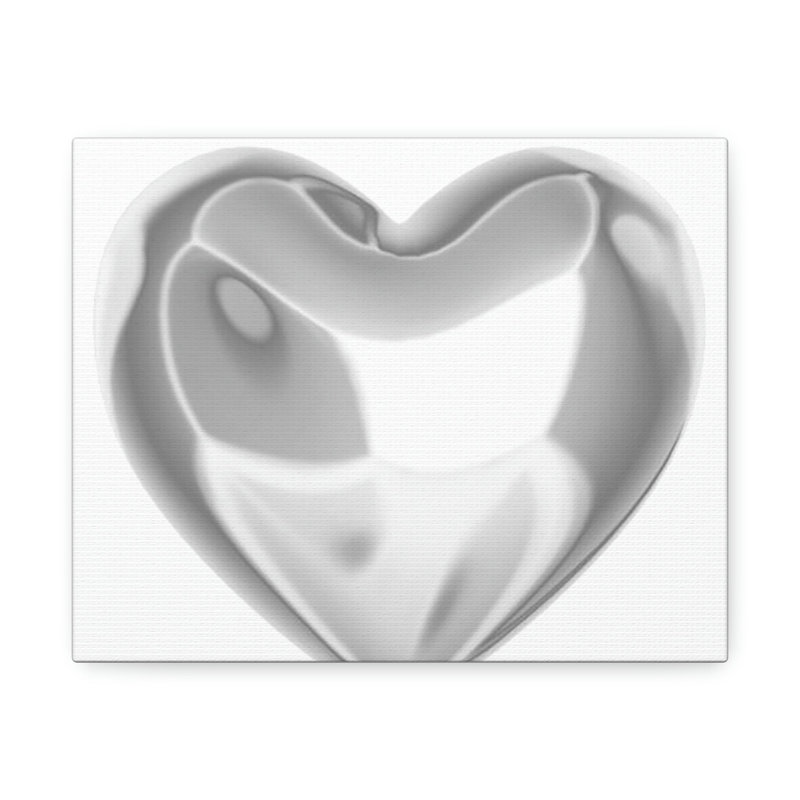 Brayden Studio® Silver Heart - Wrapped Canvas Illustration | Wayfair