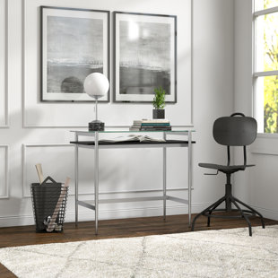 Silver Small Desks You'll Love | Wayfair