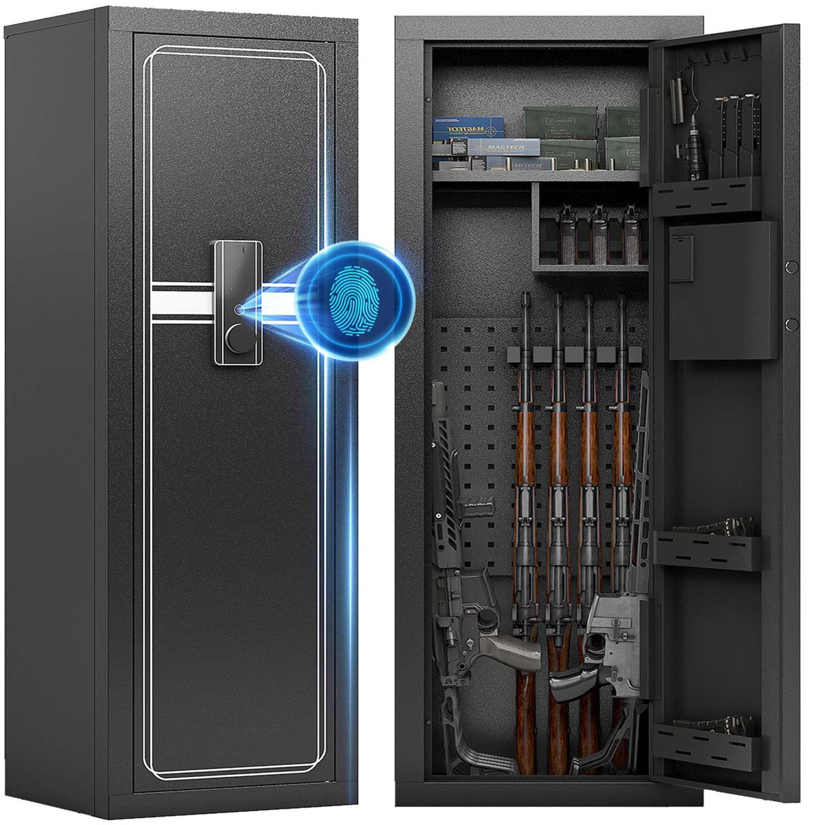 Kaer Gun Safe 10-12 Fingerprint Gun Safe For Rifles And Pistols ...