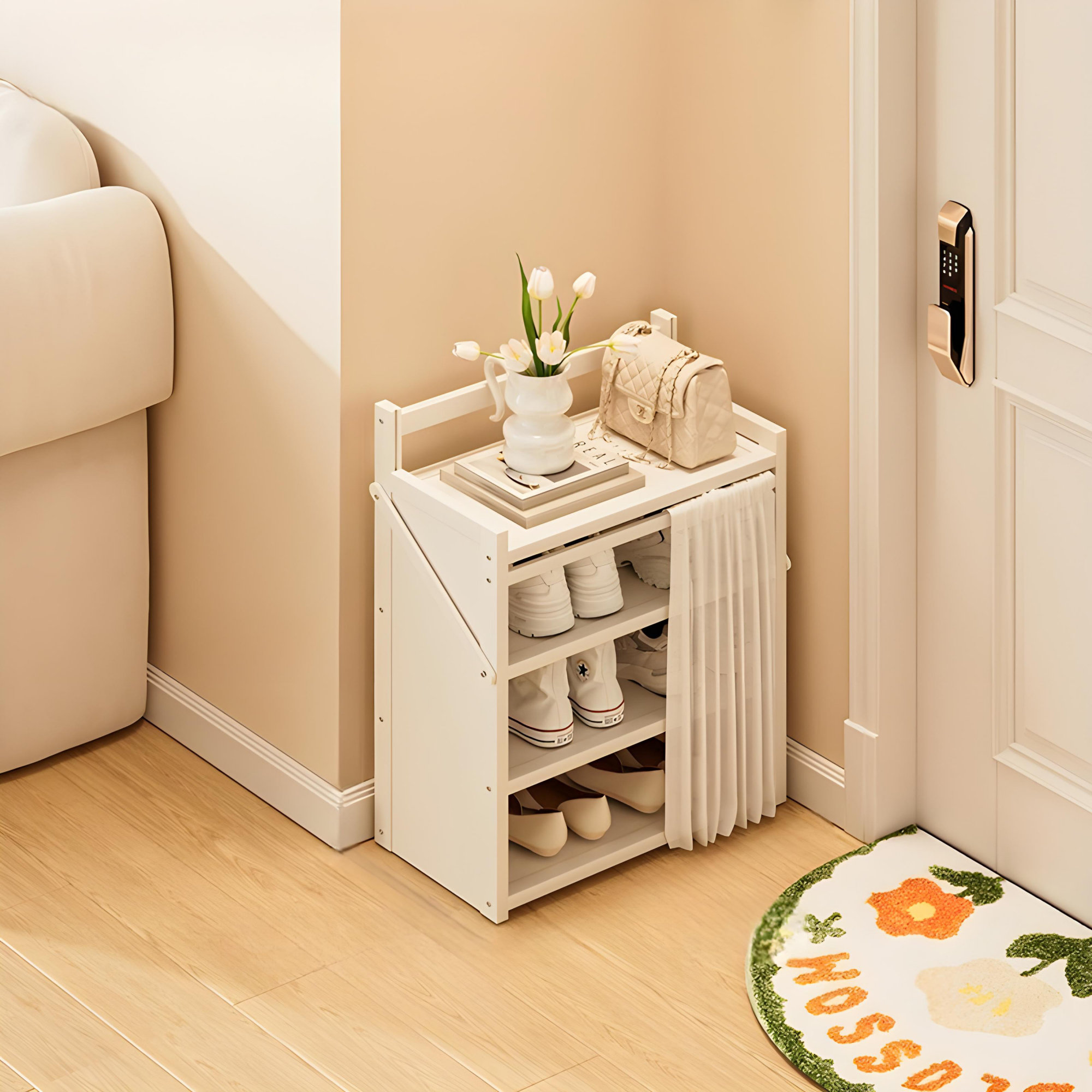 Hokku Designs Free Installation Folding Shoe Rack, Home Narrow Seam ...