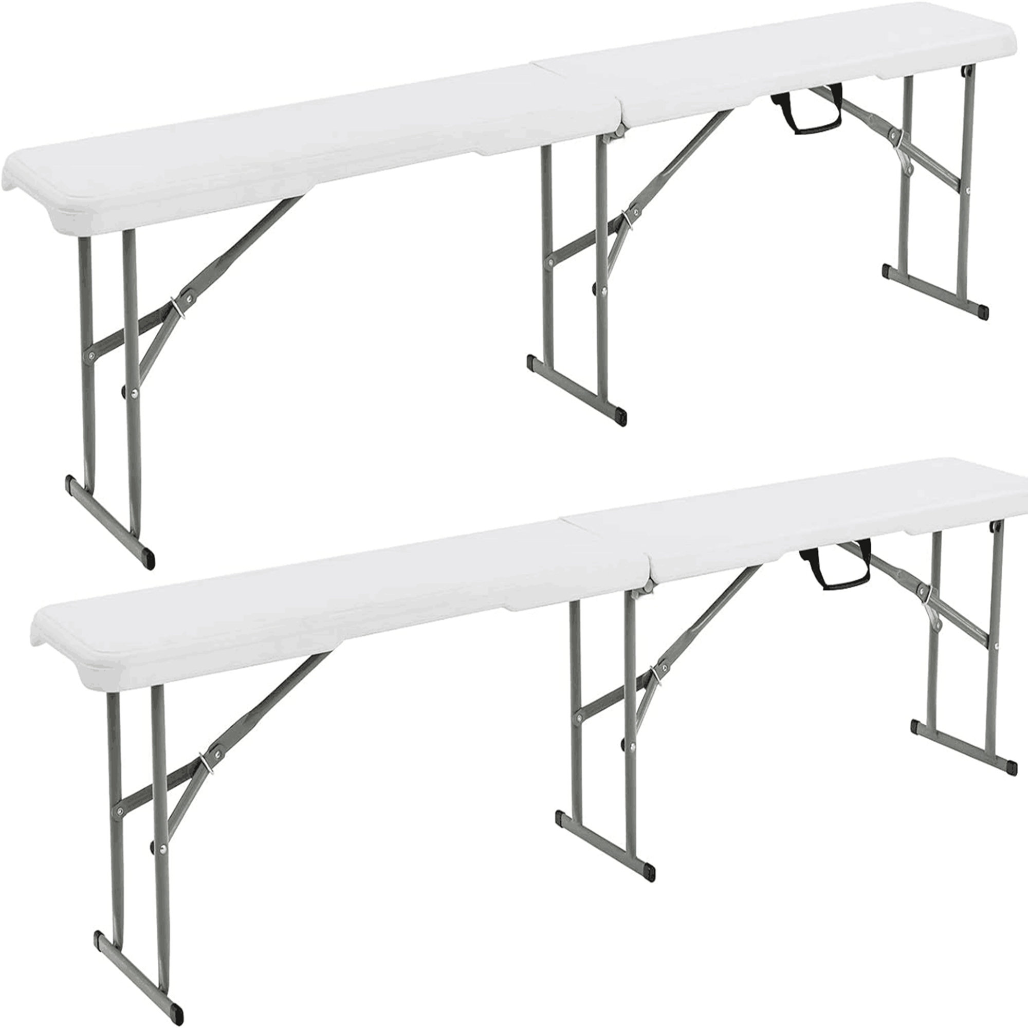 Arlmont & Co. 2pcs 6 Ft Portable Folding Bench Outdoor Picnic Bench 550 ...