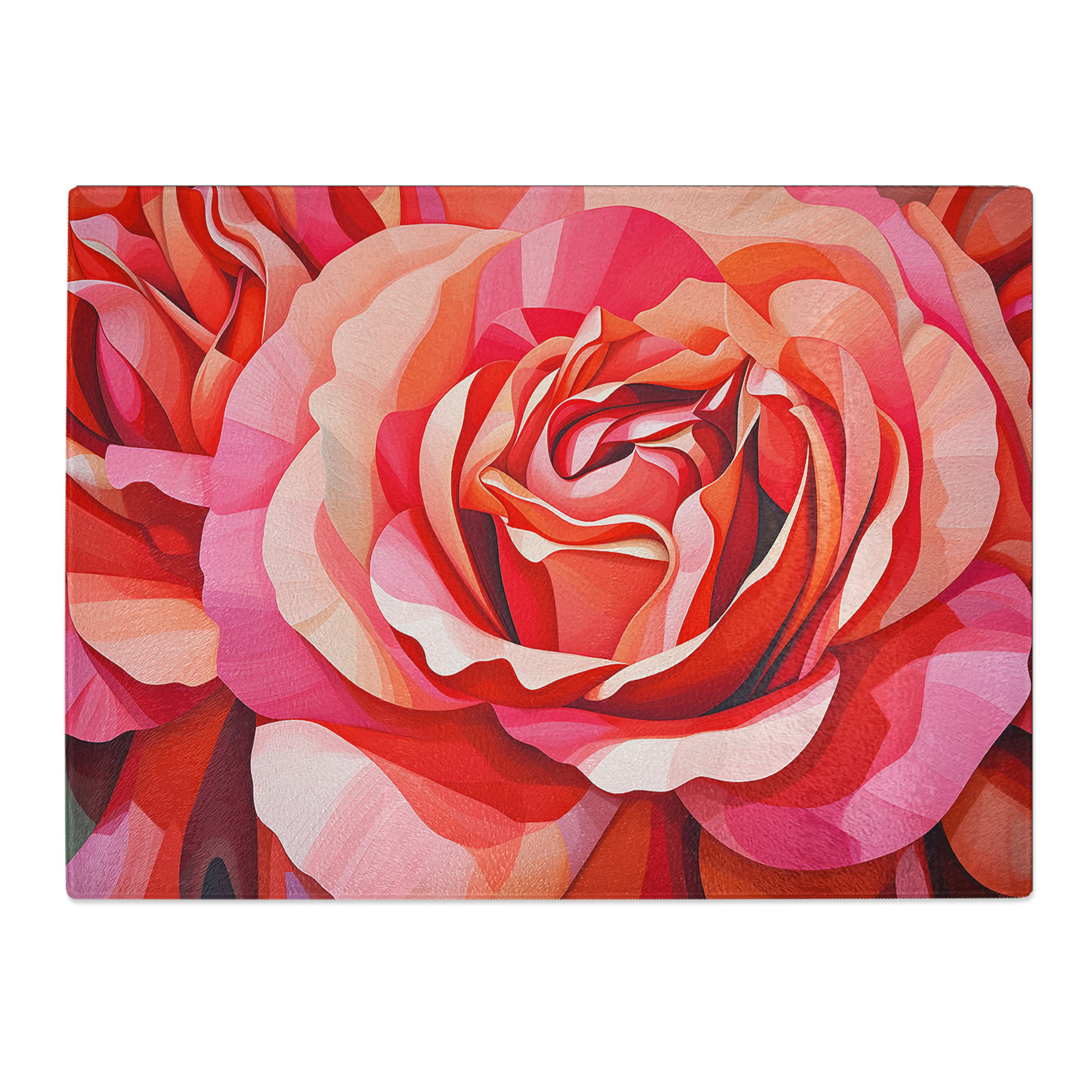 Metro Lane Peony Flower Op Art Glass Chopping Board | Wayfair.co.uk
