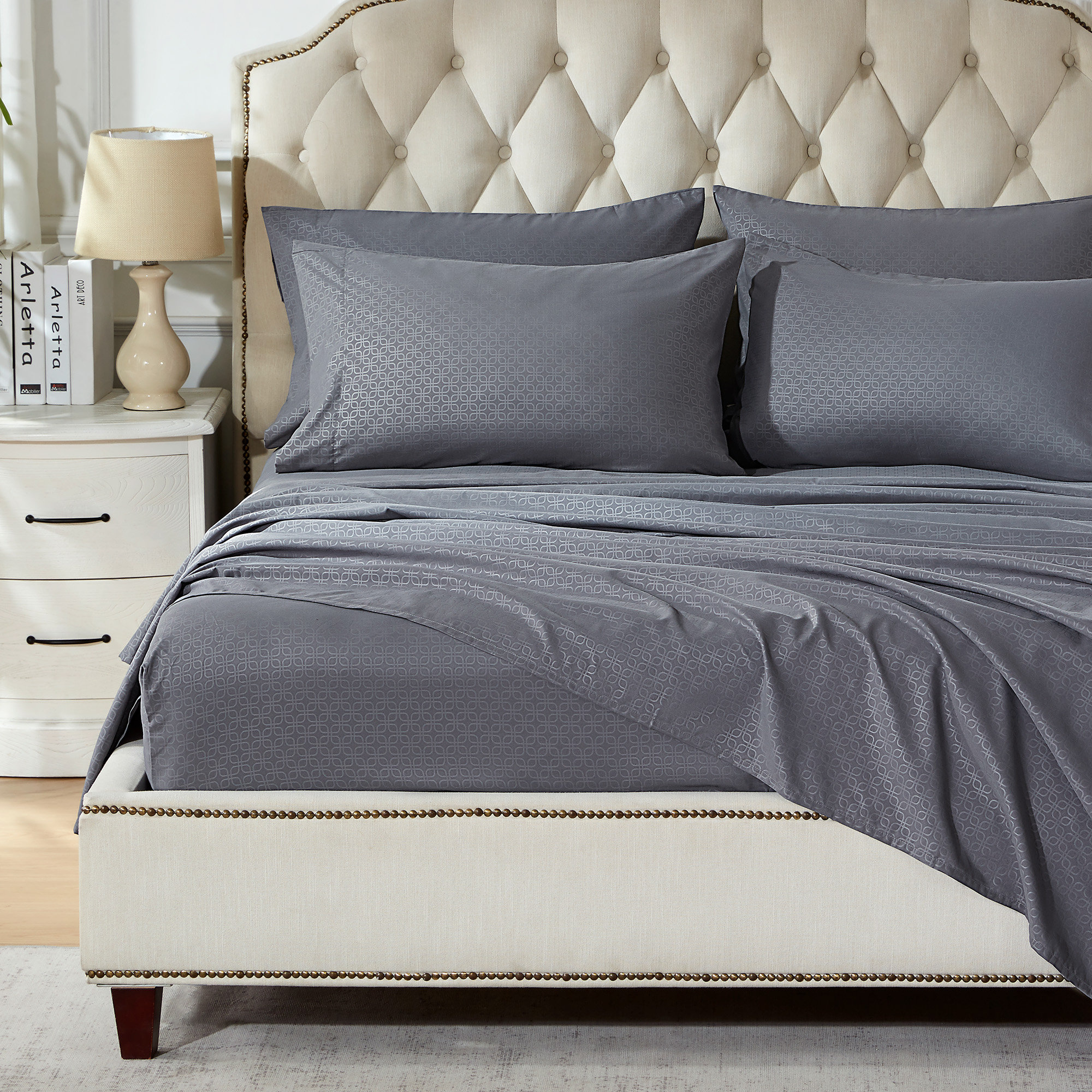 Sleep Zone Geometric Embossed Sheet Set & Reviews | Wayfair