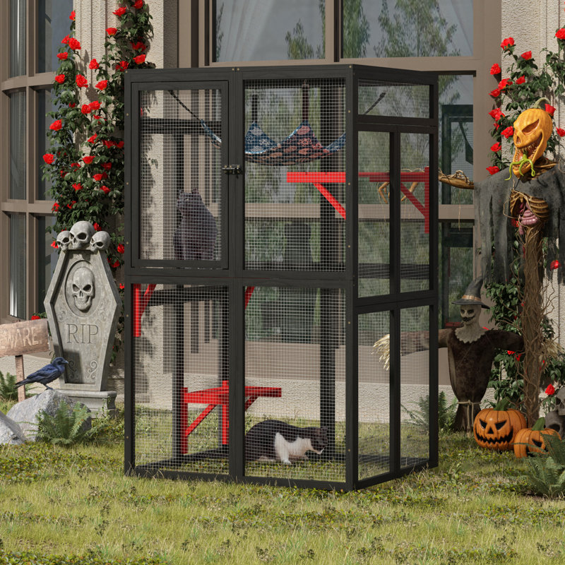 Tucker Murphy Pet™ Catio Outdoor Cat Enclosure, Outdoor Cat House ...