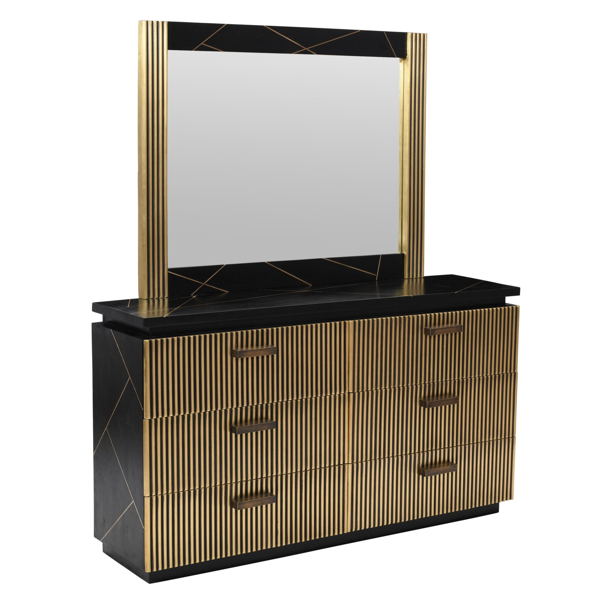 CRS APPLIANCES, Modern Style 6-Drawer Dresser Made With Mango Wood and ...