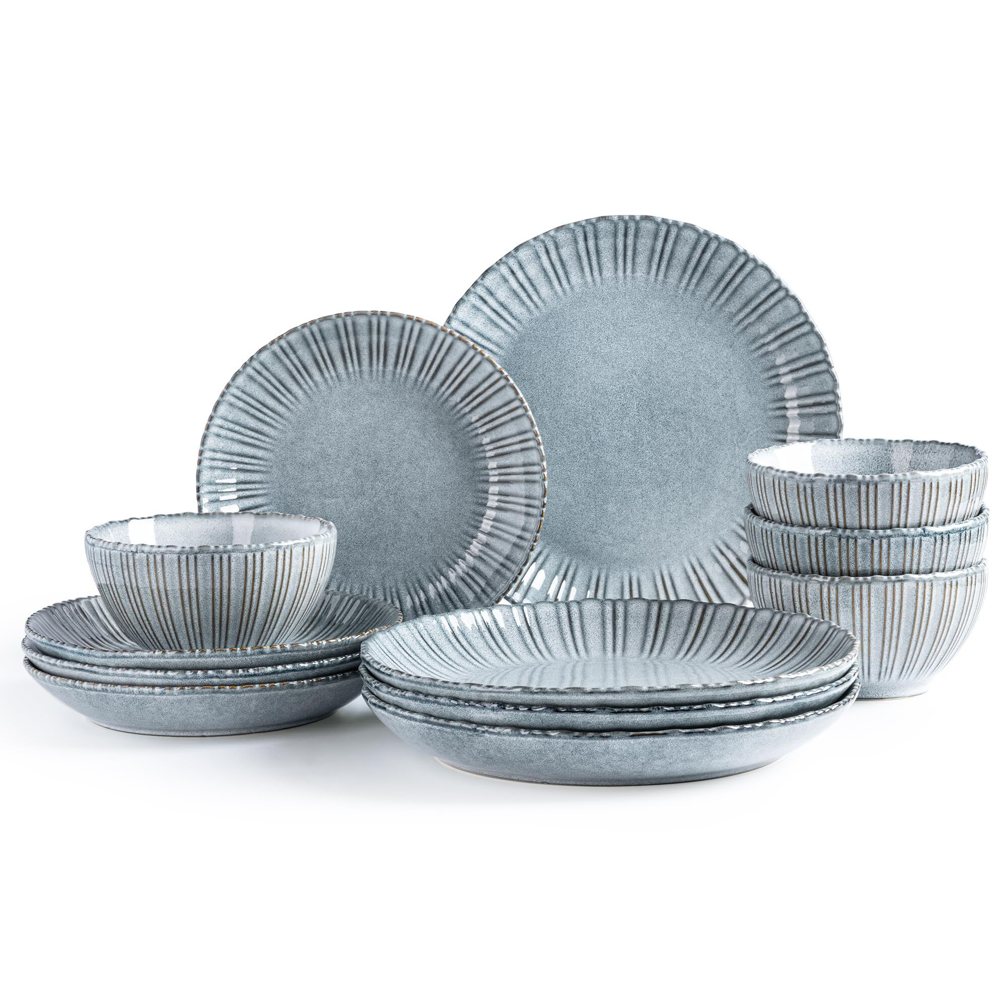 Orren Ellis 12pcs Ceramic Dinnerware Sets,Dishware Service for 4 | Wayfair