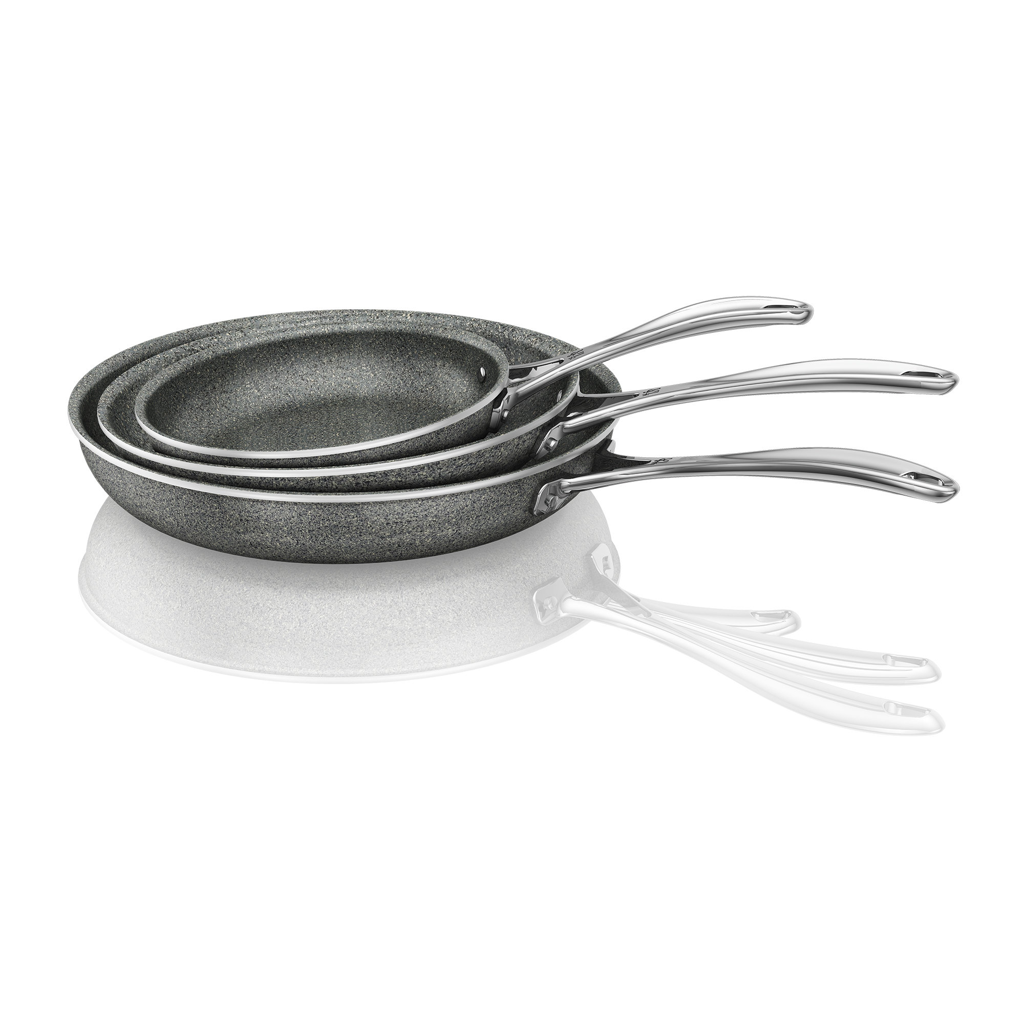 HENCKELS Capri Granitium 3-Piece Aluminum Nonstick Fry Pan Set ...