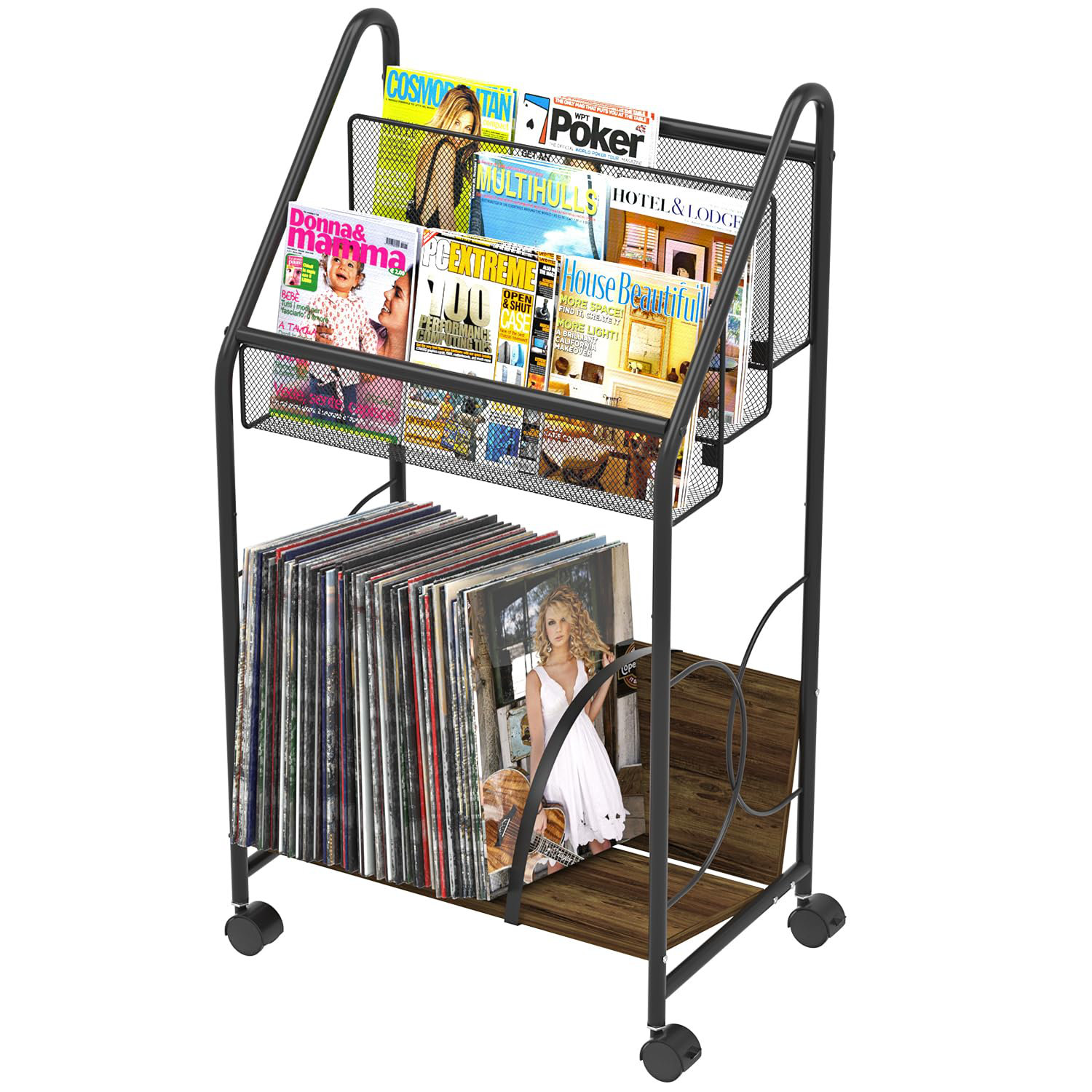 17 Stories Vinyl Record Storage Audio Rack | Wayfair