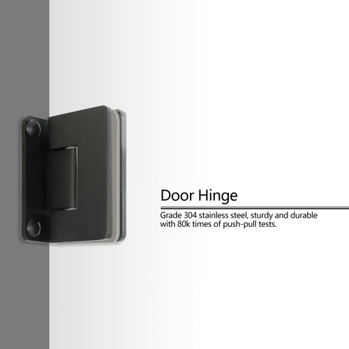 Zipcode Design™ Cyrus 48" W x 72" H Hinged Semi-Frameless Shower Door ...