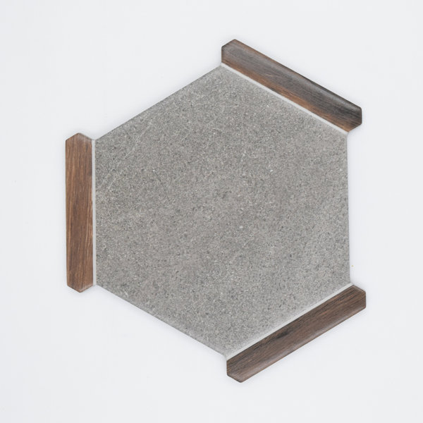 The Bella Collection Timberstone 9" x 10" HEX Porcelain Floor and Wall ...