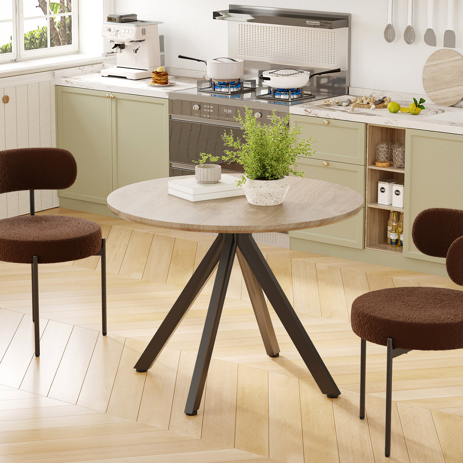 Latitude Run® Saveta Round Solid Wood Dining Table & Reviews - Wayfair ...