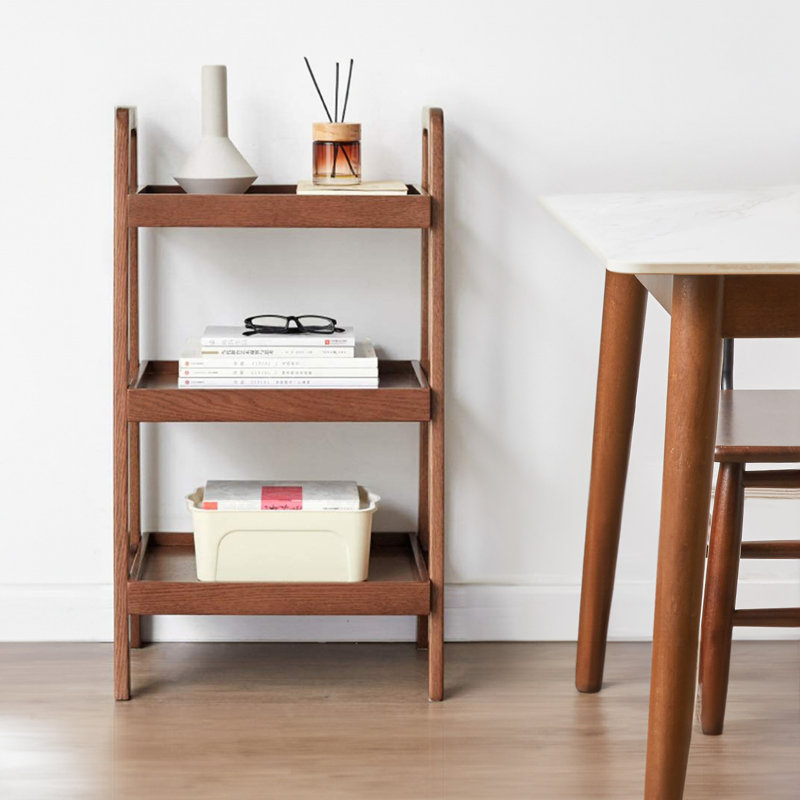 Rebrilliant Makhiya 3-Tier Solid Wood Storage Rack, Entryway Table with ...