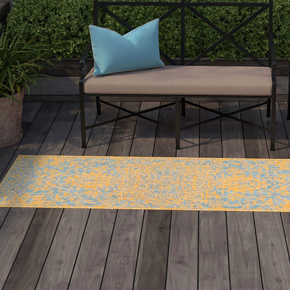 Bungalow Rose Jill Zarin Dubai Outdoor Rug & Reviews | Wayfair