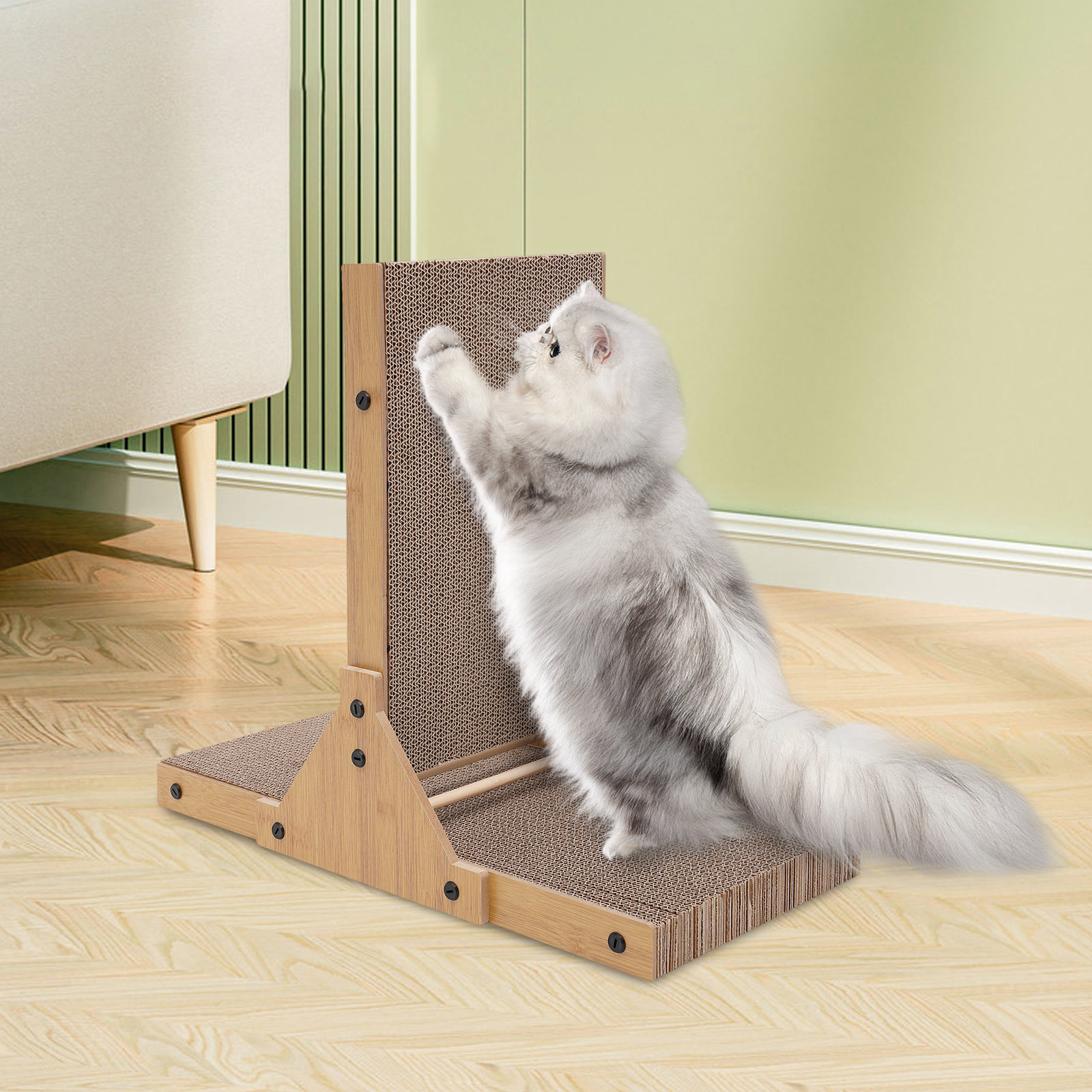Tucker Murphy Pet™ Tenley T-shaped Scratching Post with Toys - Wayfair ...