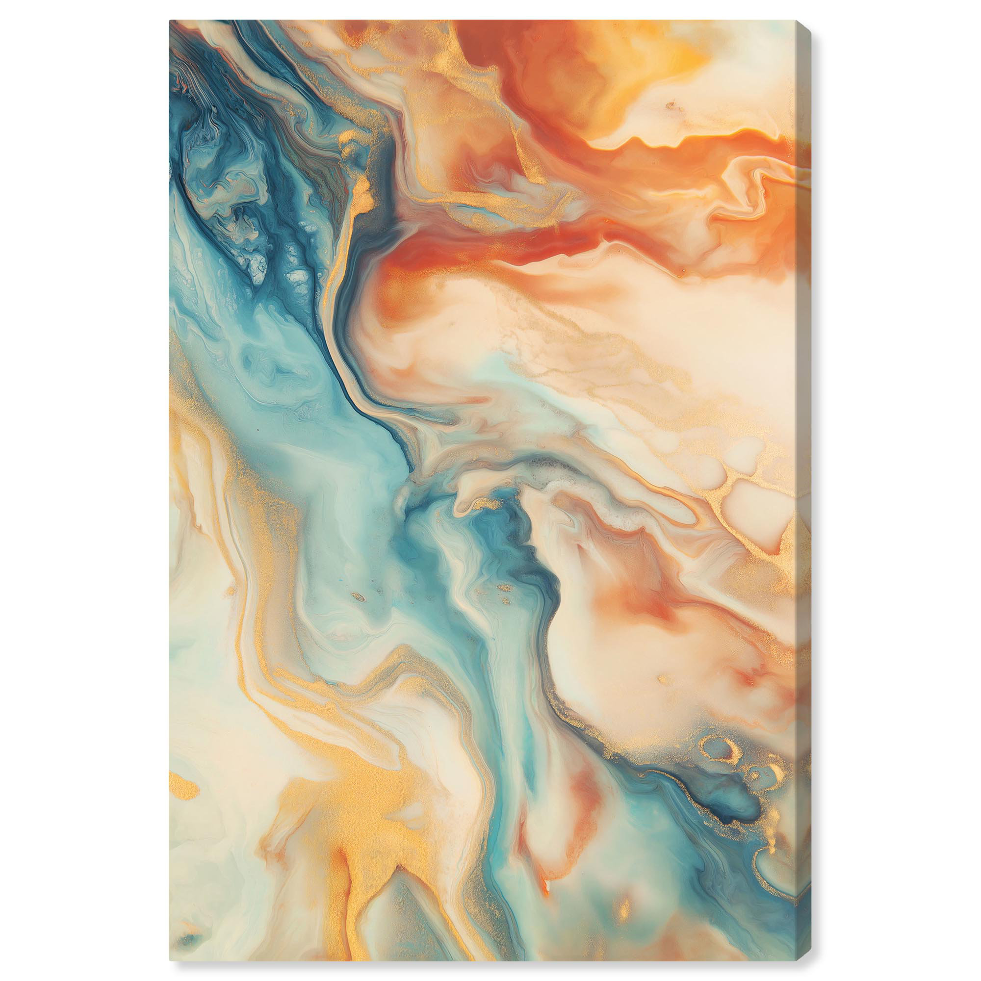Art Remedy Marbled Abstracts Canvas, Marbled Sunrise II | Wayfair