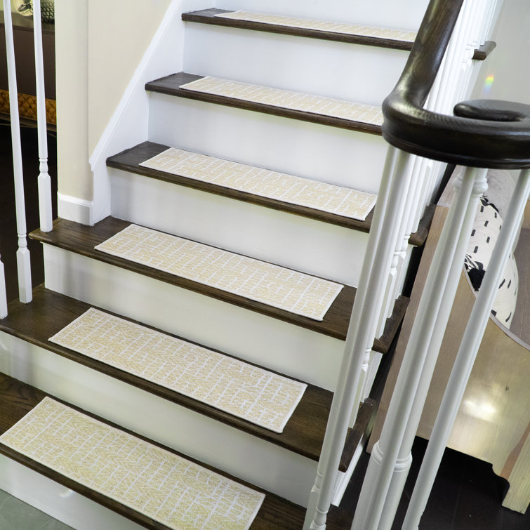 SussexHome Hudson Design Non-Slip Banana Cream Stair Tread | Wayfair.co.uk