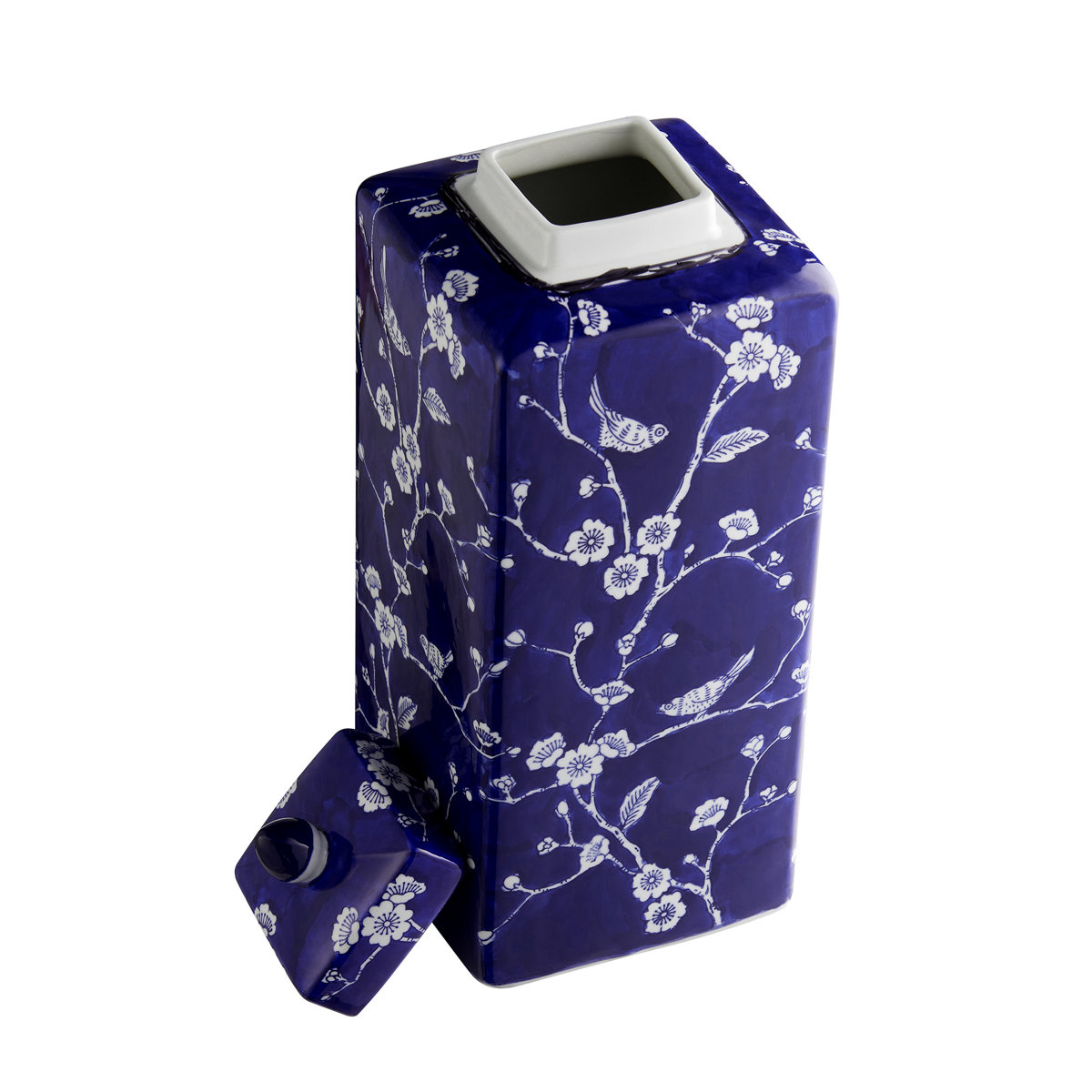 Charlton Home® Daouia 17.72" Handmade Blue White Chinoiserie Ceramic ...