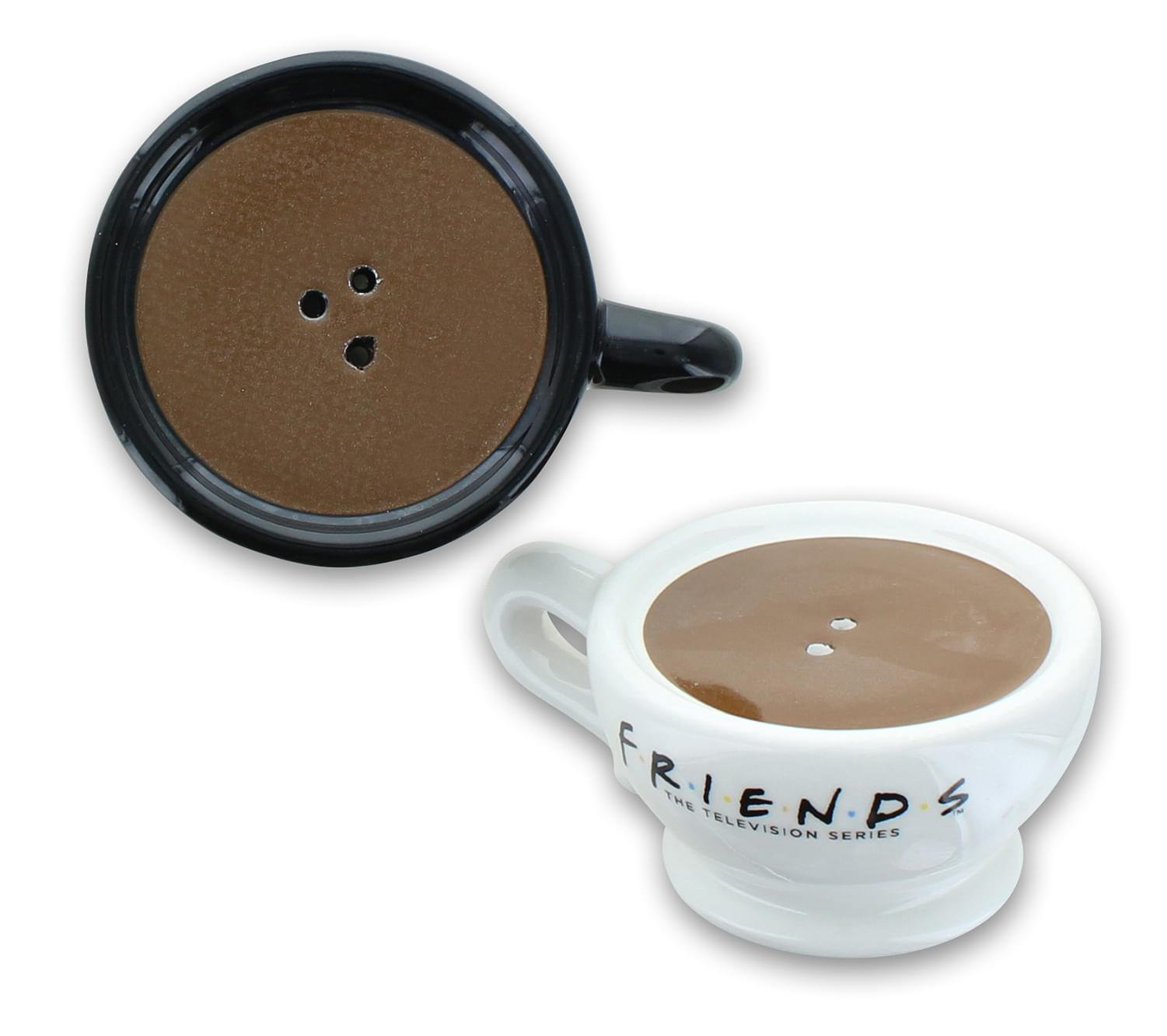 Silver Buffalo Friends Black And White Central Perk Ceramic Salt And ...