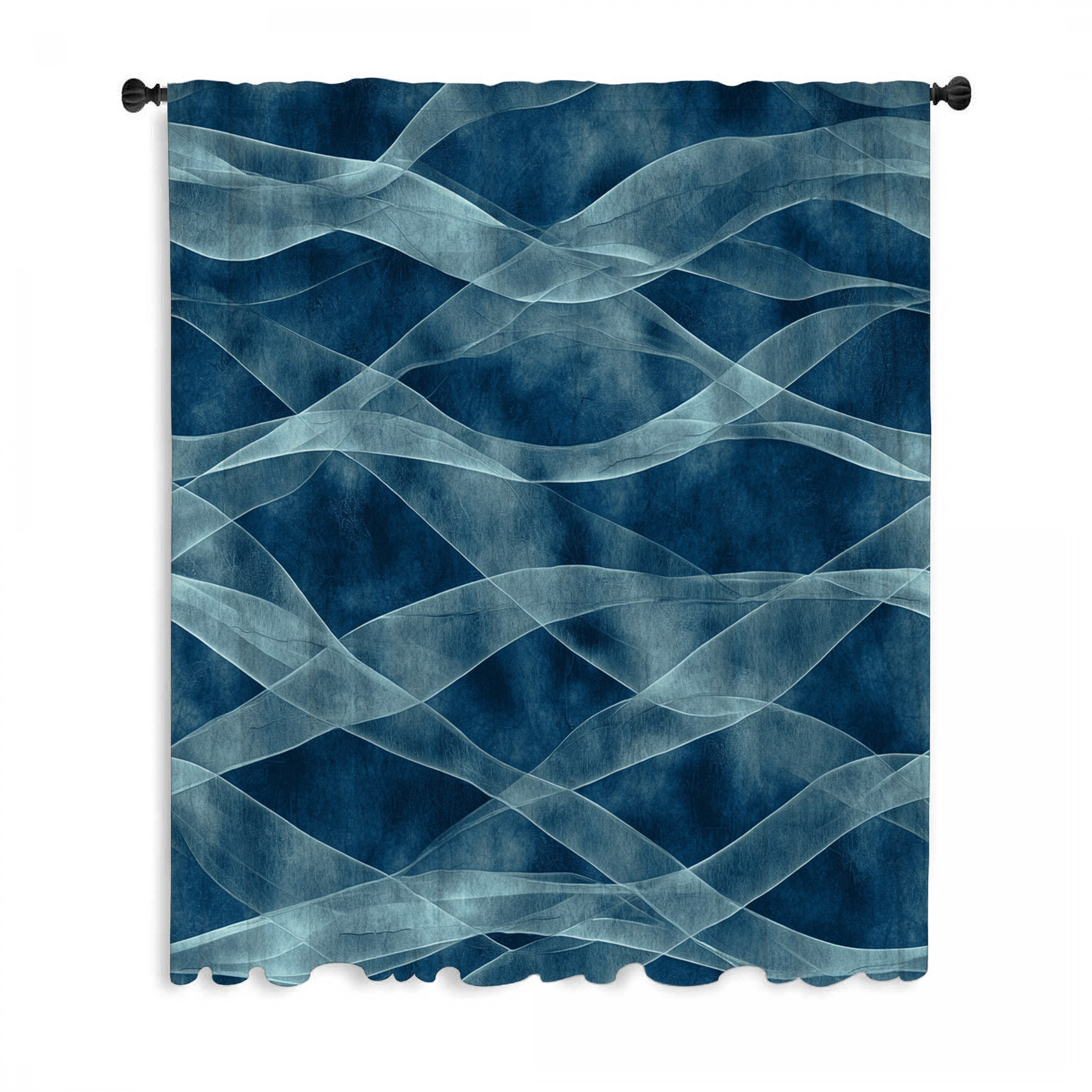 Dakota Fields Abstract Waves Window Curtains, Art Blockout & Sheer ...