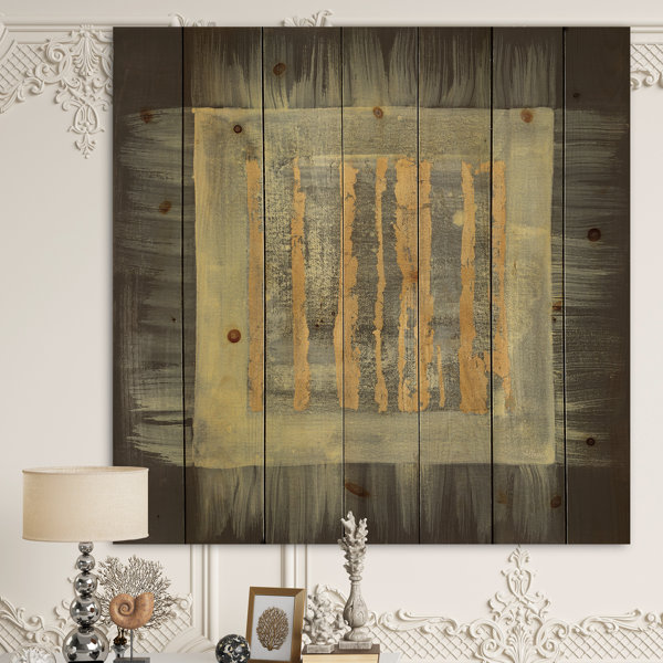 East Urban Home Galm Abstract II - Transitional Print on Natural Pine ...