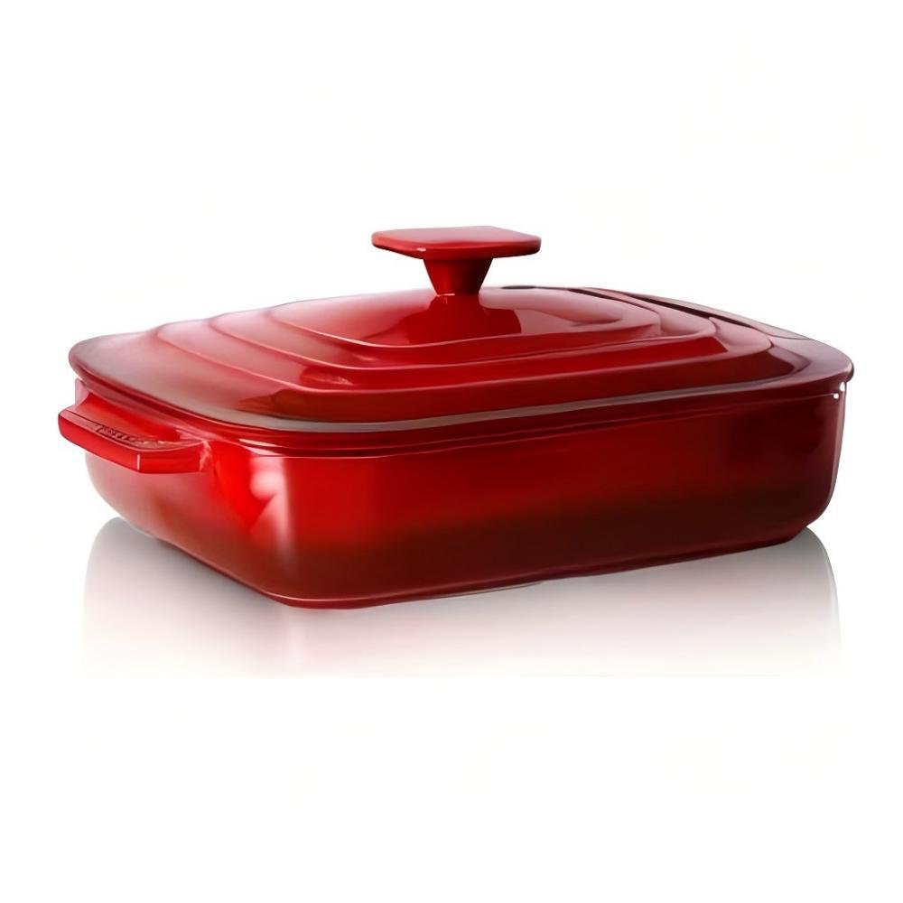 HENGANRUI Large Ceramic Casserole Dish With Lid,4.0 Quart Covered ...