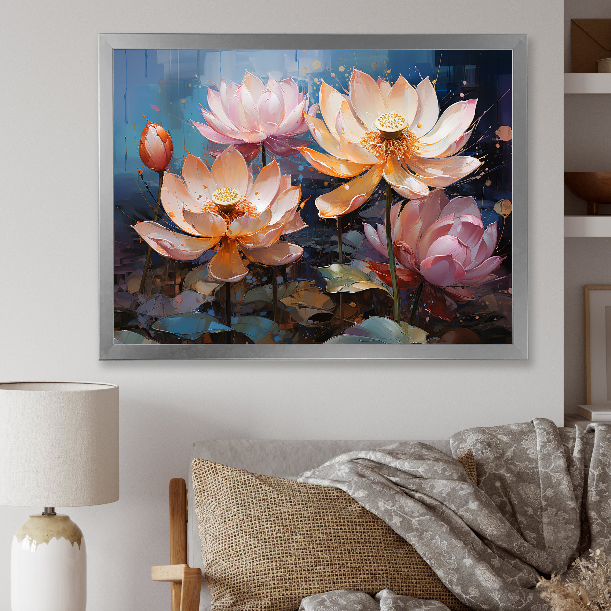 Bungalow Rose Lotus Blossoms Of Purity I - Lotus Canvas Prints ...