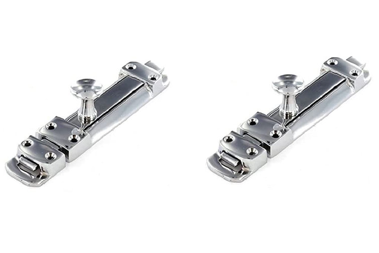 Symple StuffPack of 2 Security Slide Door Bolt in Polished Chrome ...