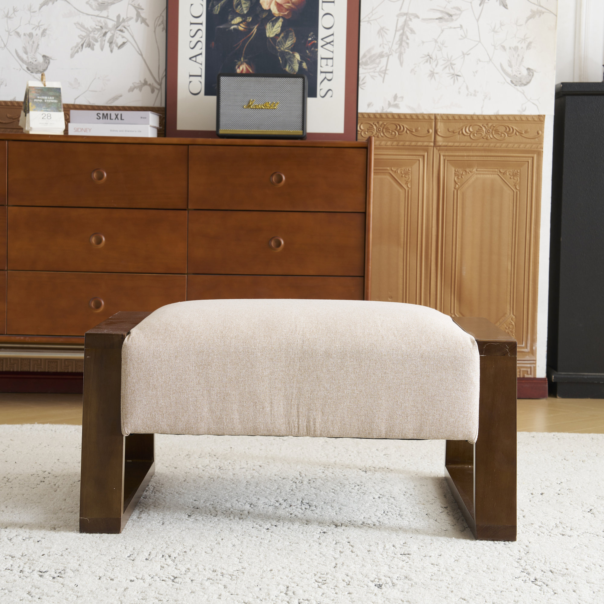 Latitude Run® Sleek and stylish ottoman, minimalist design for modern ...