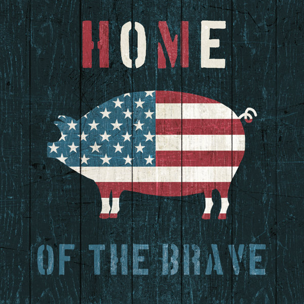 August Grove American Farm Pig by Michael Mullan - Wrapped Canvas Art ...