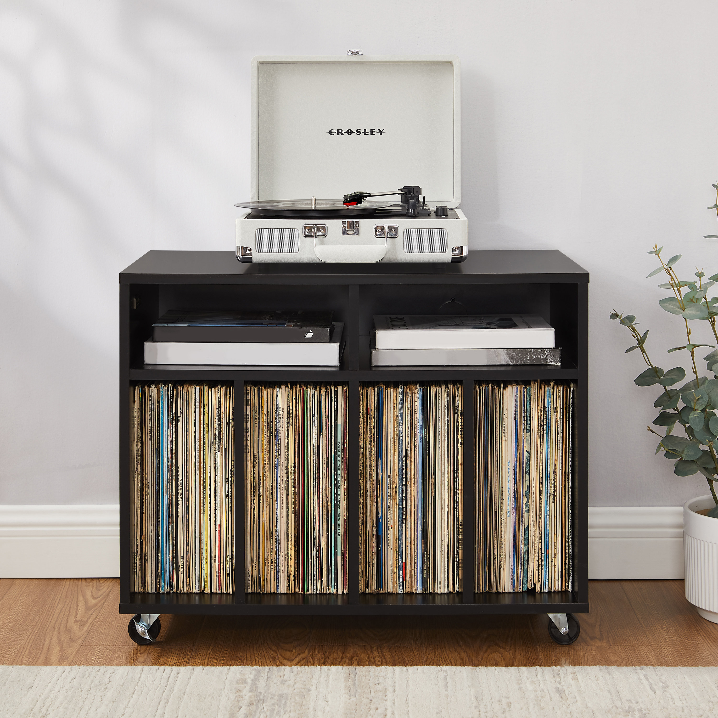 Ebern Designs Carlo Rolling Record Storage Console & Reviews - Wayfair ...