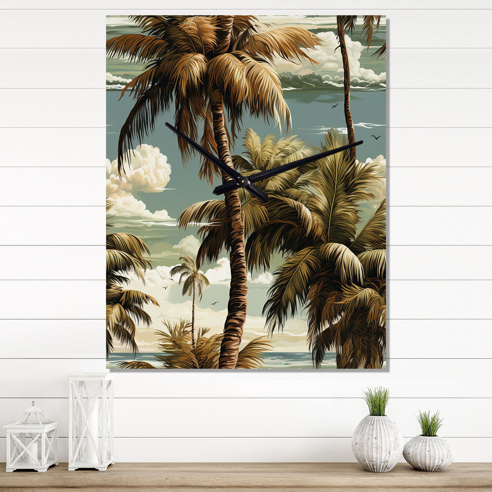 East Urban Home Janaid - Tropical Wall Clocks | Wayfair