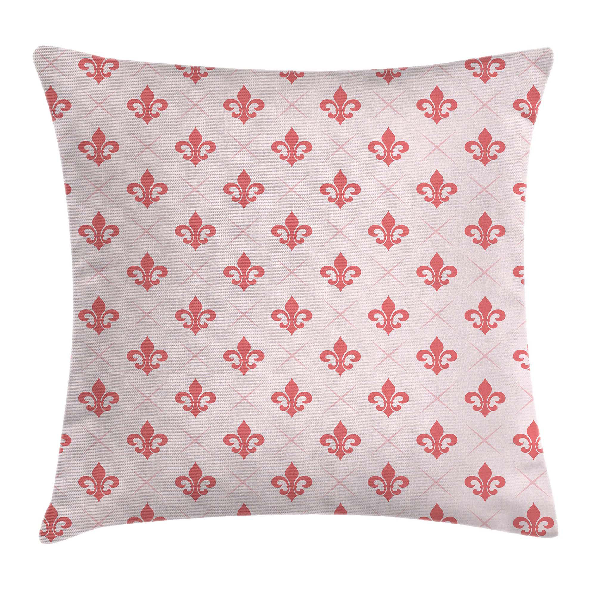 Ambesonne Checkered Fleur De Lis Square Pillow Cover | Wayfair