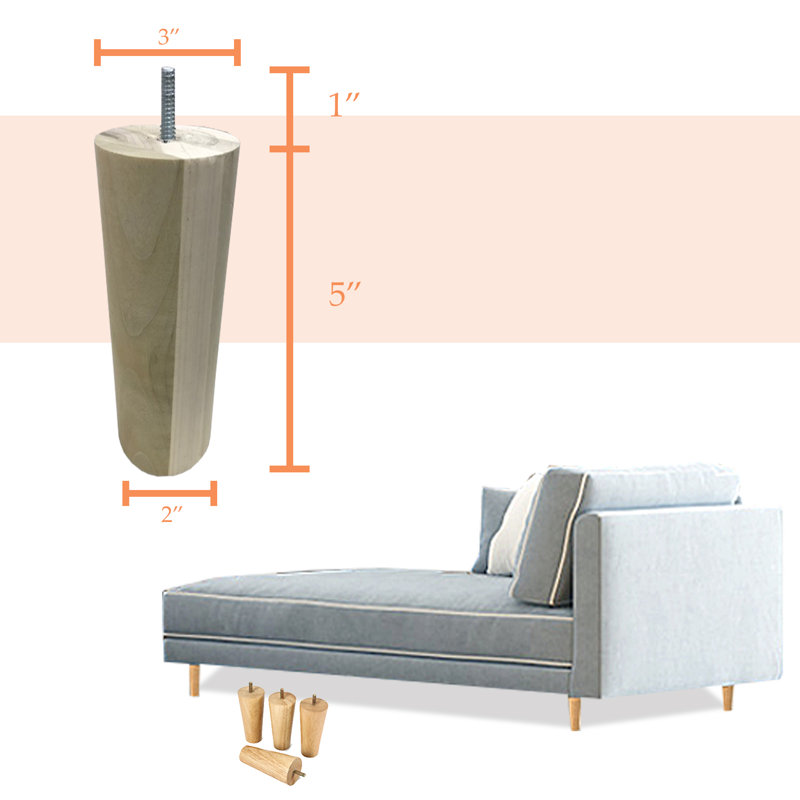 Spinal Solution Solid Wood Furniture Leg | Wayfair
