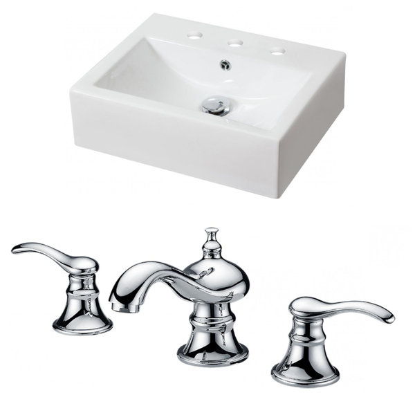 Plumbing N Parts Lavabo de salle de bain vasque rectangulaire en ...