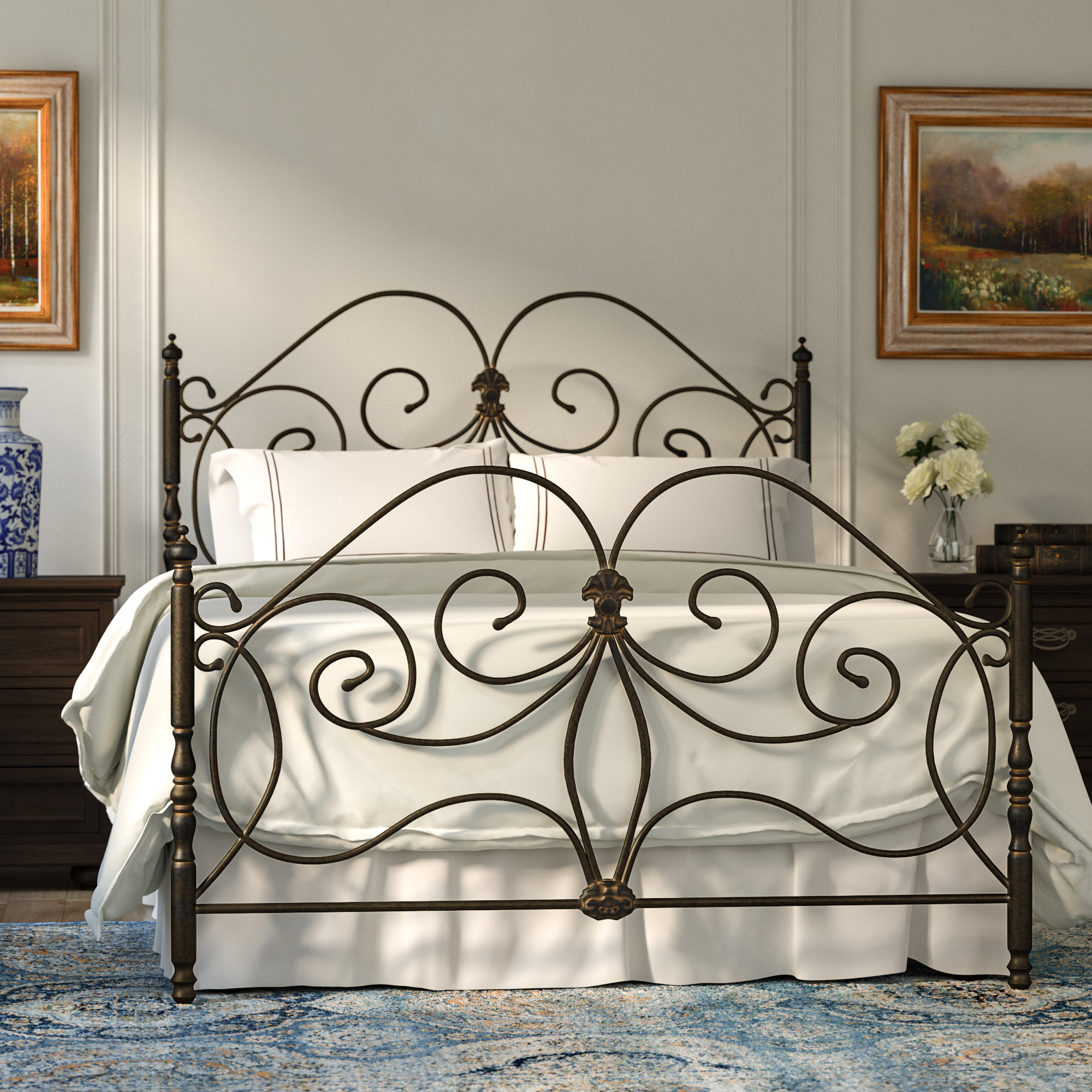 Lark Manor™ Ashwina Open-Frame Bed with Headboard and Footboard ...