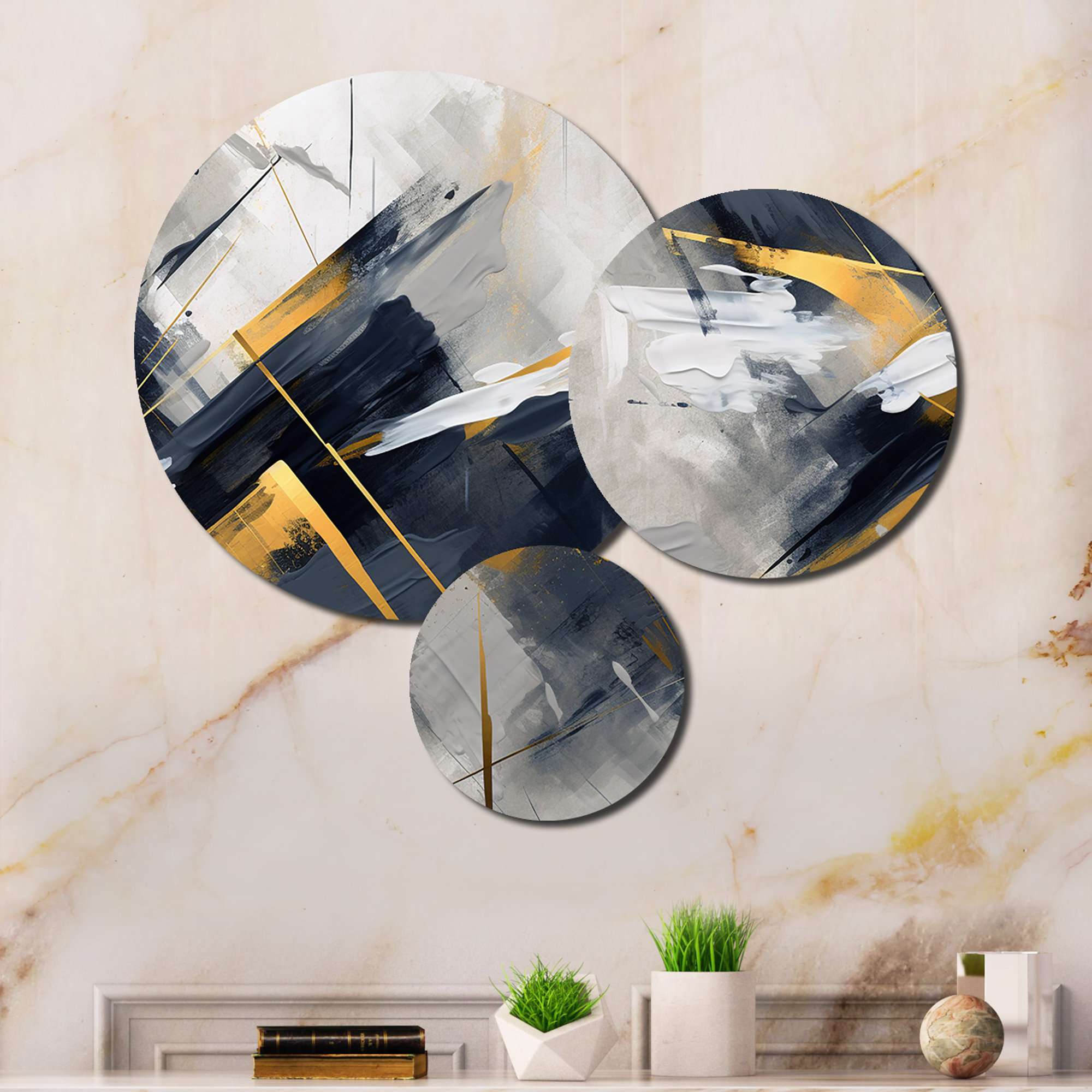 Ivy Bronx Abstract Wall Decor on Metal | Wayfair