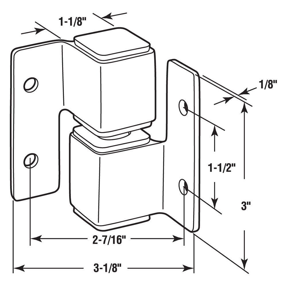 Prime-Line Square Barrel Hinge Set, Left Hand In/Right Hand Out ...