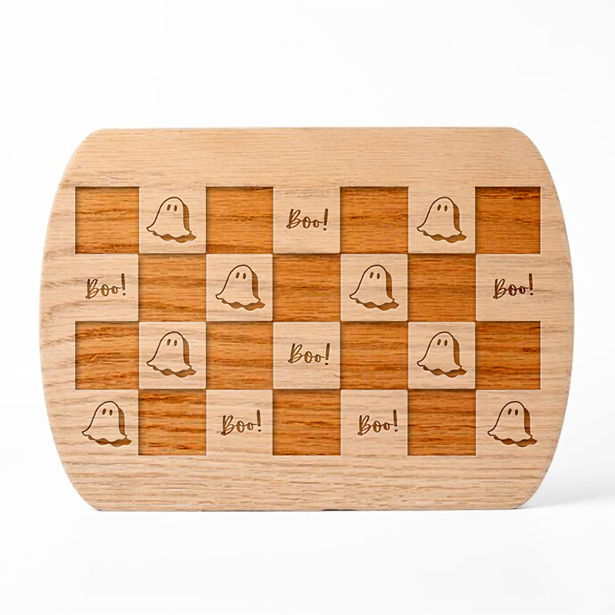 Designs Direct Creative Group Boo Ghost Check Pattern Oval Cutting ...