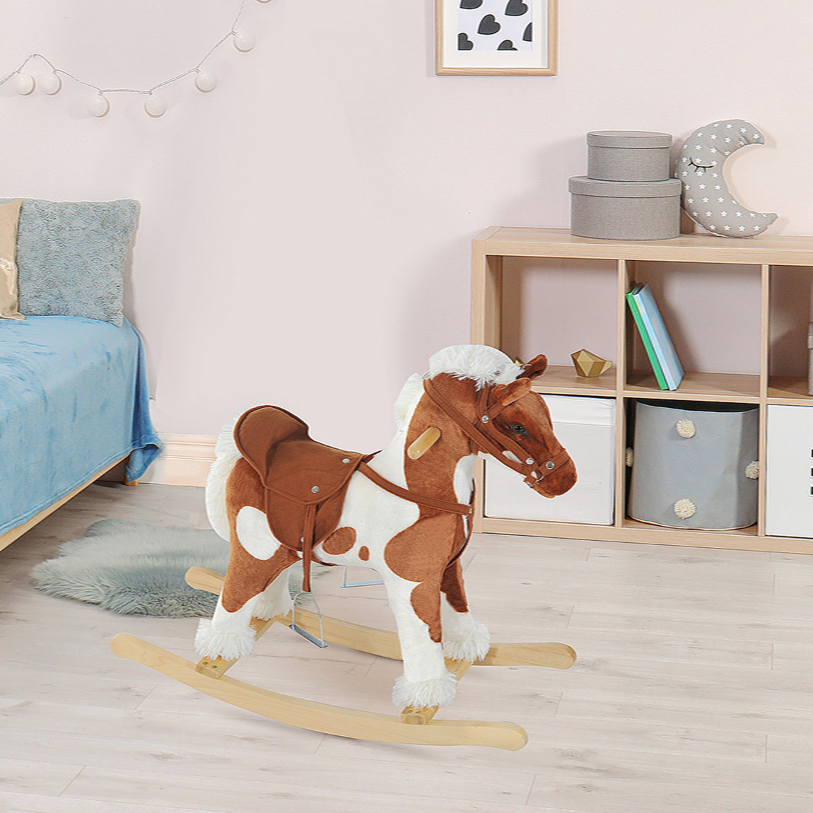 Redwood Rover Modern Style Rocking Animal On Wooden Rockers | Wayfair